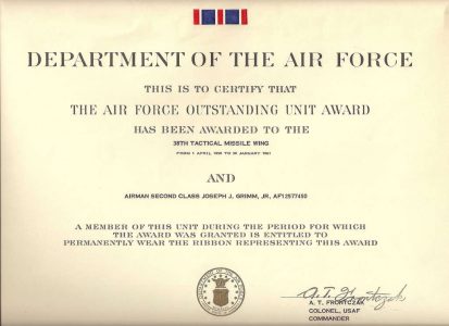 38th TMW Receives Outstanding Unit Award – Sembach Missileers
